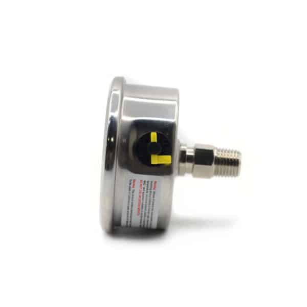 MANÓMETRO 0-100 PSI – 2 1/2″ X 1/4″NPT CARBO L25-SSB-100 C/GLICERINA MONTAJE TRASERO – ACERO ...