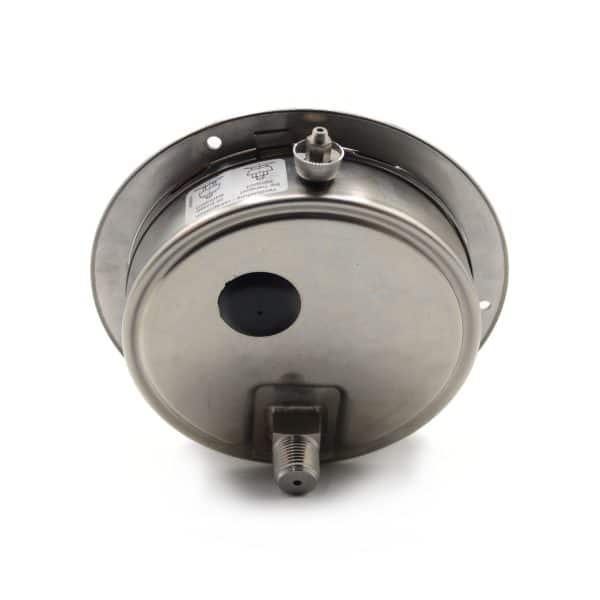 MANÓMETRO 0-1000 PSI – 6″ X 1/2″NPT WIKA ACERO INOXIDABLE CON CONEXIÓN POSTERIOR CON GLICERINA ...