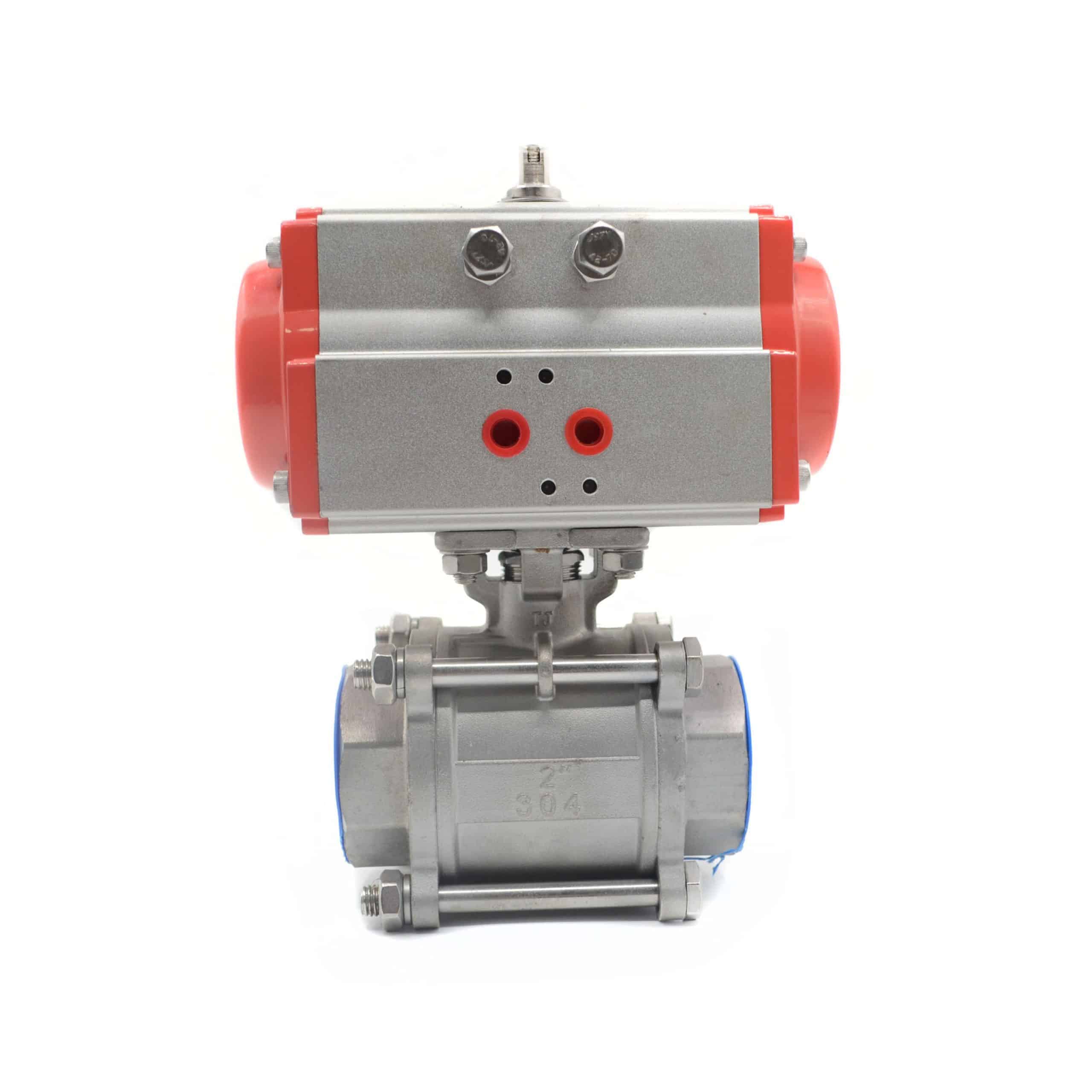 VÁLVULA ESFÉRICA 2″NPT /ACERO INOXIDABLE / DOBLE ACCIÓN CON RETORNO POR ...