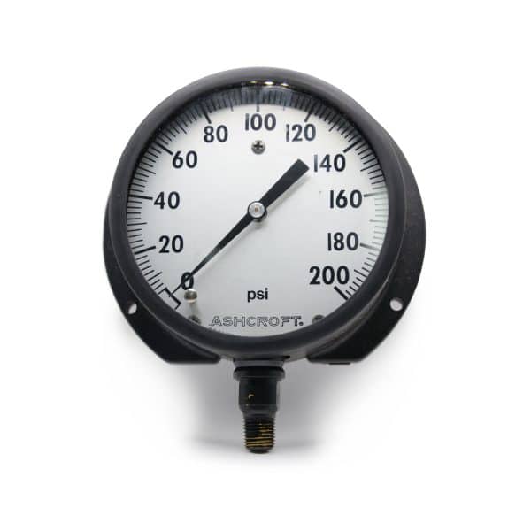 MANÓMETRO CALIBRE 0-200 PSI DE 4 1/2″ X 1/4″NPT ASCHROFT 45-1010 A-02L | Equaboiler